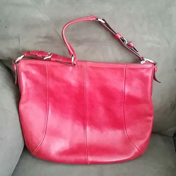 Coach | Bags | Coach Soho Red Leather Hobo Bag | Poshmark
